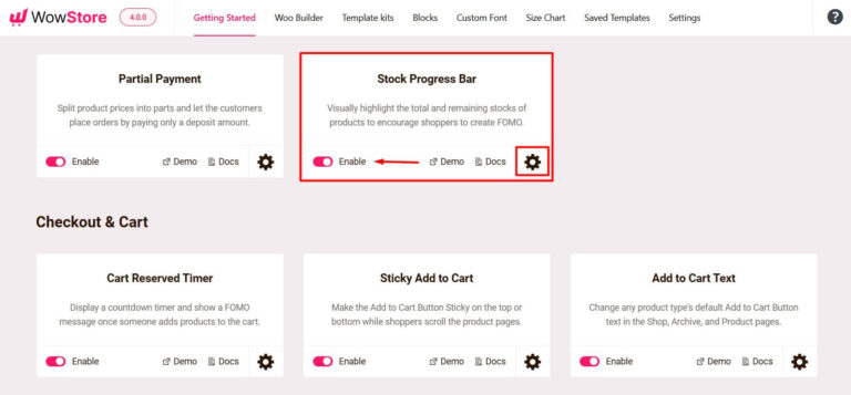 Stock Progress bar Addon - WPXPO